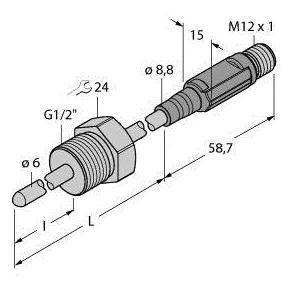 Turck TTM150C-206A-G1/2-LI6-H1140-L250-50/150C temperaturni senzor