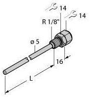 Turck THW-3-R1/8-A4-L050 senzor nivoa/protoka