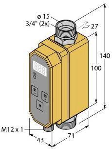 Turck FTCI-3/4D15A4P-2LUX-H1141 Inline senzor
