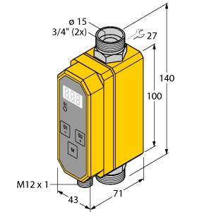 Turck FTCI-3/4D15A4P-2UP8X-H1141 Inline senzor