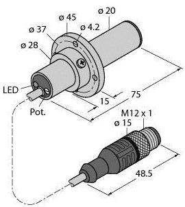 Turck FCS-K20-AP8X-H1141/3M potapajući senzor