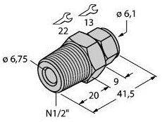 Turck CF-M-6-N1/2-A4 senzor nivoa/protoka