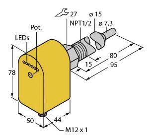 Turck FCS-N1/2A4P-LIX-H1141/L080 potapajući senzor