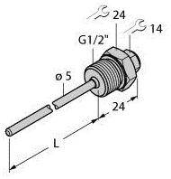 Turck THW-3-G1/2-A4-L100 senzor nivoa/protoka