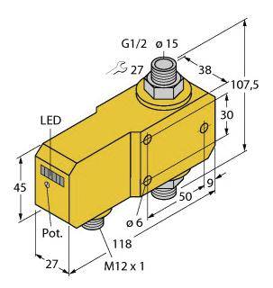 Turck FCI-D15A4P-ARX-H1140 Inline senzor