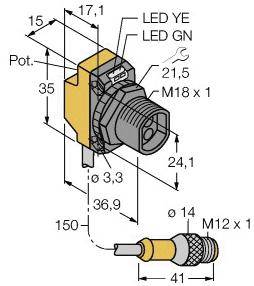 Turck QS18VP6FQPMA senzor za optička vlakna