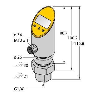 Turck PS040V-501-LI2UPN8X-H1141/D830 senzor pritiska