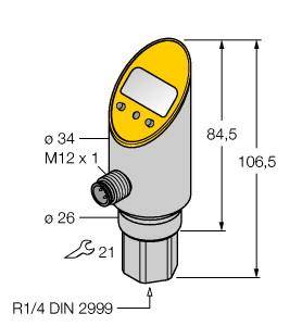 Turck PS100R-311-2UPN8X-H1141 presostat (prekidač pritiska) 0 bar do 100 bar