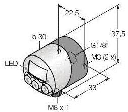 Turck PK01VR-N14AL-2UP8X-V1141 presostat (prekidač pritiska) -1 bar do 0 bar