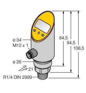 Turck PS400R-310-2UPN8X-H1141 presostat (prekidač pritiska) 0 bar do 400 bar