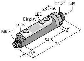 Turck PK010R-P14-2UP8X-V1141 presostat (prekidač pritiska) 0 bar do 10 bar