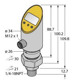 Turck PS250R-503-2UPN8X-H1141 presostat (prekidač pritiska) 0 bar do 250 bar