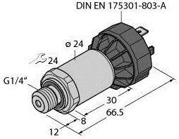Turck PT25R-2004-U1-DA91 prenosnik pritiska