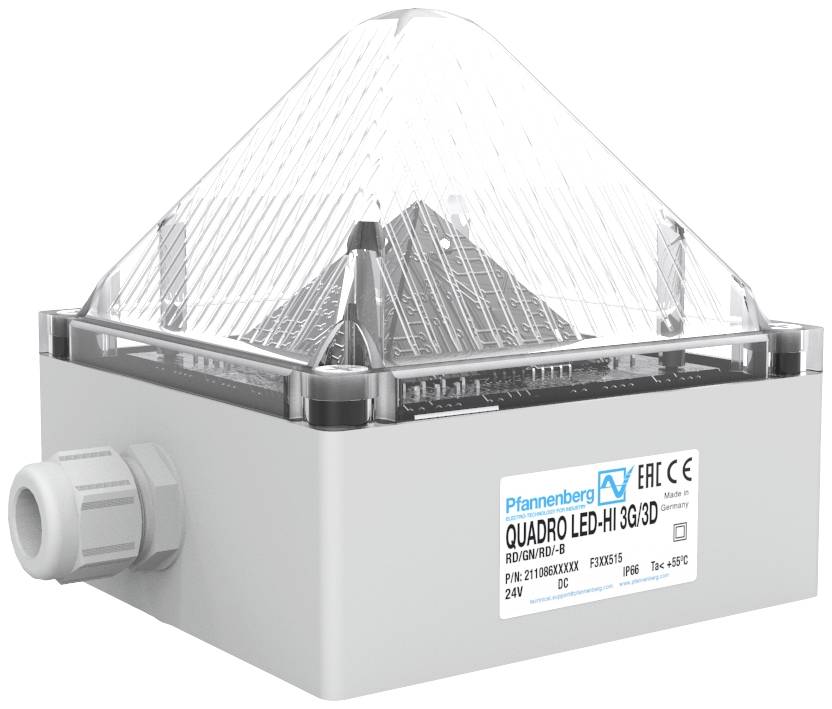 Pfannenberg QUADRO LED-HI 3G/3D treperava lampica bela