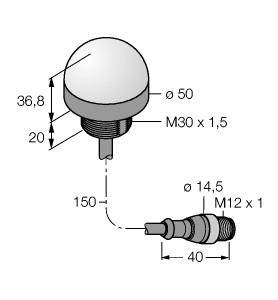 Turck K50LMRYA120QP rotaciona signalna lampa