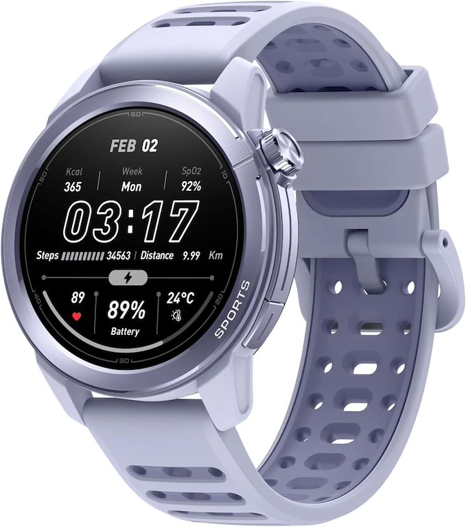 MIBRO GS ACTIVE2 PAMETNI SAT GPS, 1.32", 2 NARUKVICE, Ljubičasti