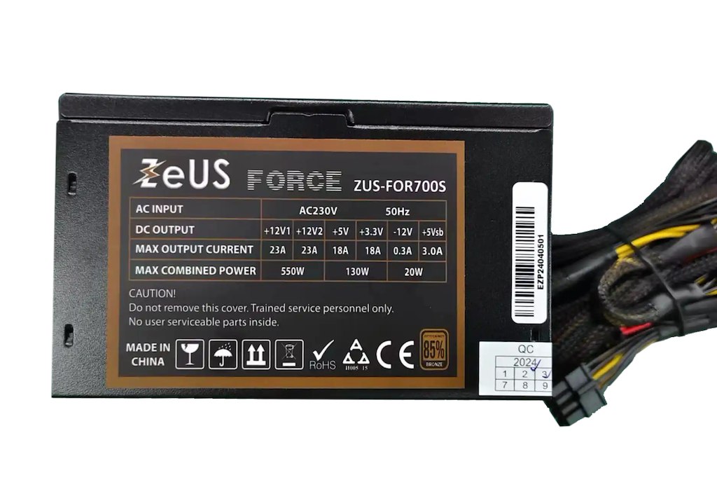 Napajanje 700W ZEUS 80 ZUS-FOR700S PLUS Bronze 12cm