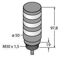 TURCK TL50BLRYG IP67 50 mm