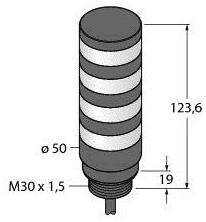 TURCK TL50BLRYBG IP67 50 mm