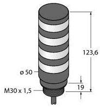 TURCK TL50BLWBGYR IP67 50 mm