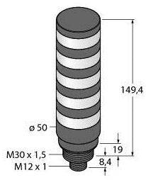 TURCK TL50BLWBGYRQ IP67 50 mm