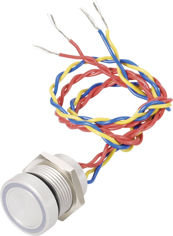 APEM LED piezo taster legirani čelik 24 V DC/AC