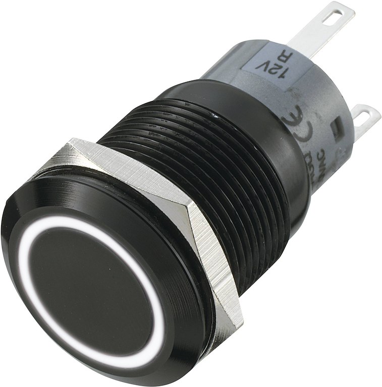 TRU Components LED antivandal taster crna 250 V/AC