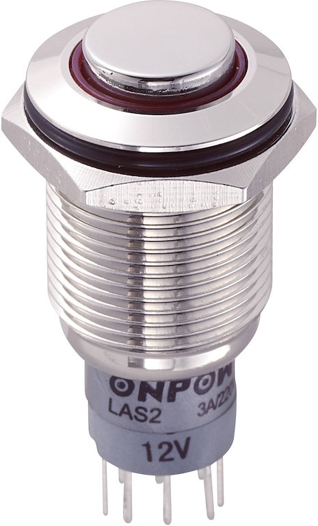 TRU Components LED antivandal taster medenina 250 V/AC