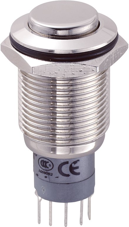 TRU Components LAS2GQH-11Z/N/P antivandal prekidač nikelj 250 V/AC