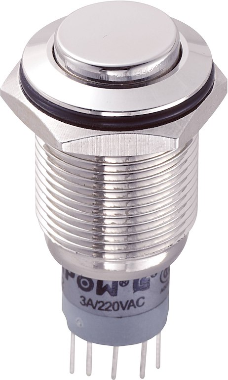 TRU Components LAS2GQH-22Z/N/P antivandal prekidač nikelj 250 V/AC