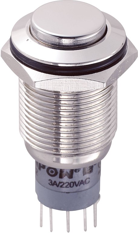 TRU Components LAS2GQH-22/N/P antivandal taster nikelj 250 V/AC