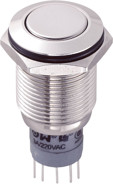 TRU Components LAS2GQF-22/N/P antivandal taster nikelj 250 V/AC
