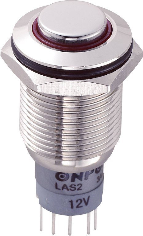 TRU Components LED antivandal taster medenina 250 V/AC