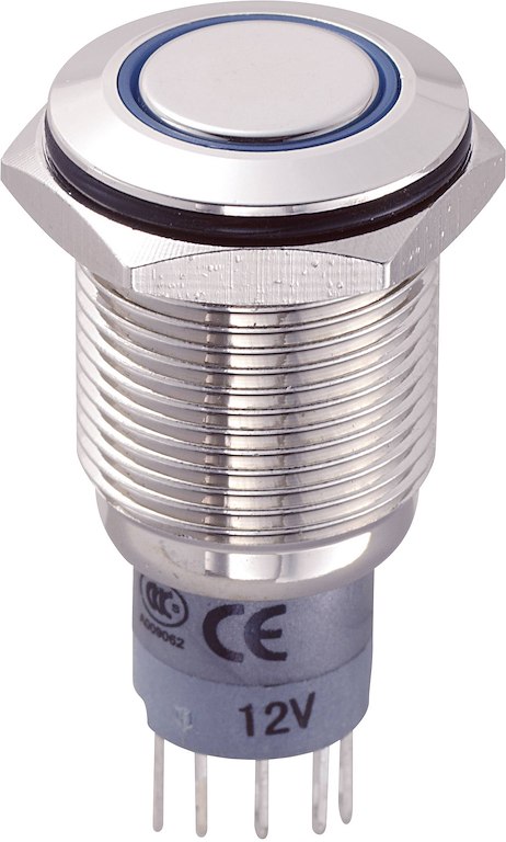 TRU Components LED antivandal taster medenina 250 V/AC