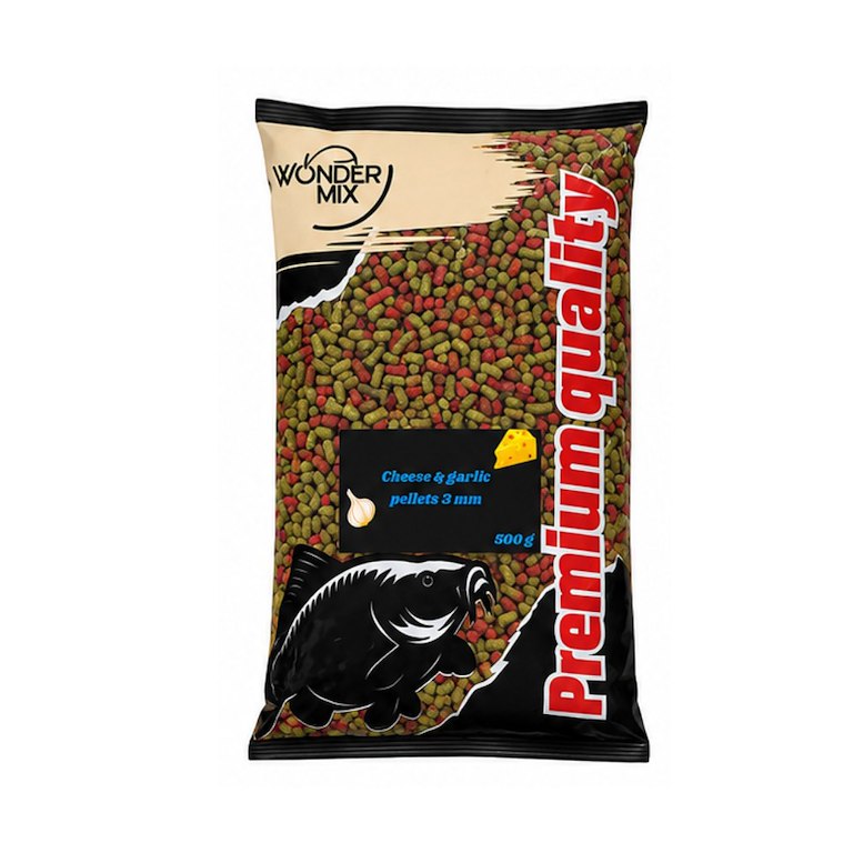 WONDER MIX 3MM PELLET – CHESSE / GARLIC 500GR