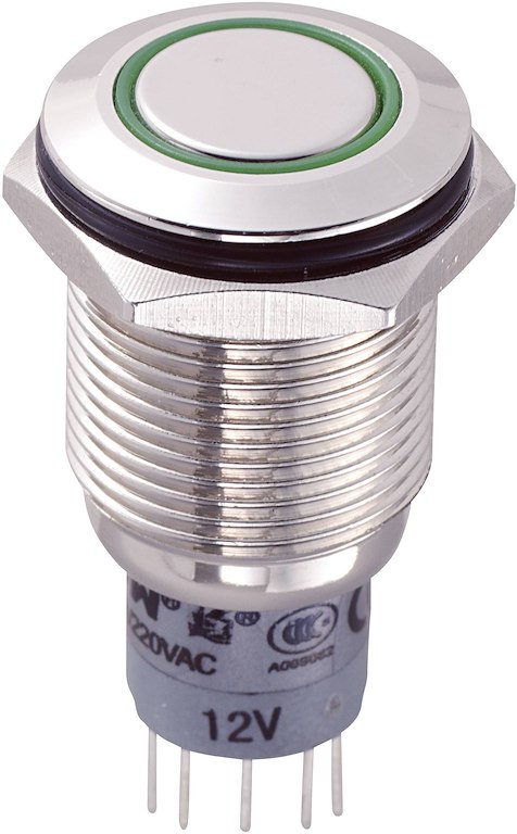 TRU Components LED antivandal taster medenina 250 V/AC