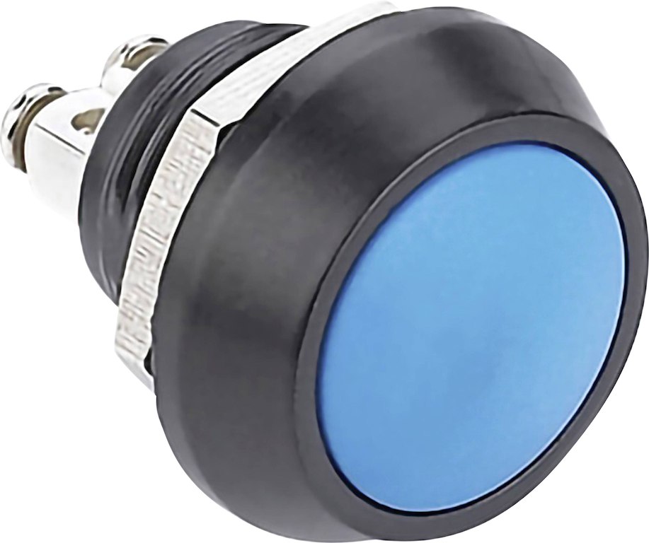 TRU Components GQ12B-A, BL antivandal taster crna, plava 48 V/DC