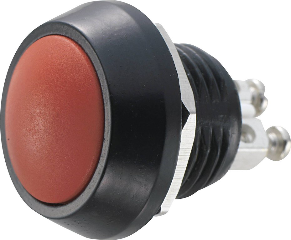 TRU Components GQ12B-A, RD antivandal taster crna, crvena 48 V/DC