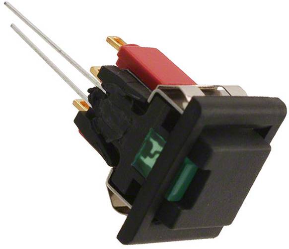 C & K Switches LED taster crna 28 V/DC