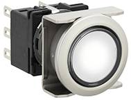 Idec LB6ML-M1T64PW osvetljeni taster bela 250 V, 125 V, 30 V