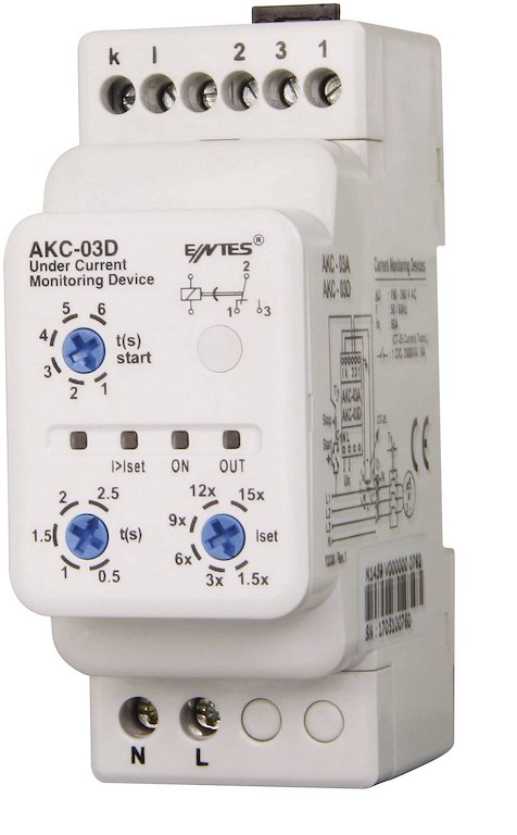 ENTES® AKC-03D nadzorni relej 230 V/AC