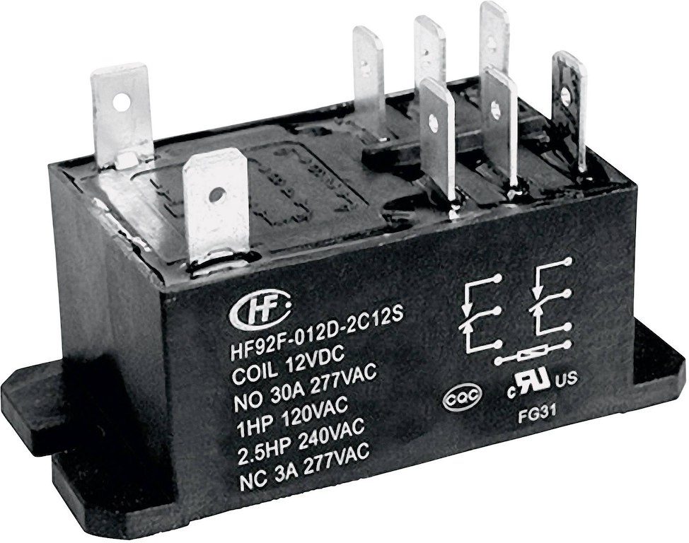 Hongfa HF92F-012D-2C21S utični relej 12 V/DC 2 CO kontakt