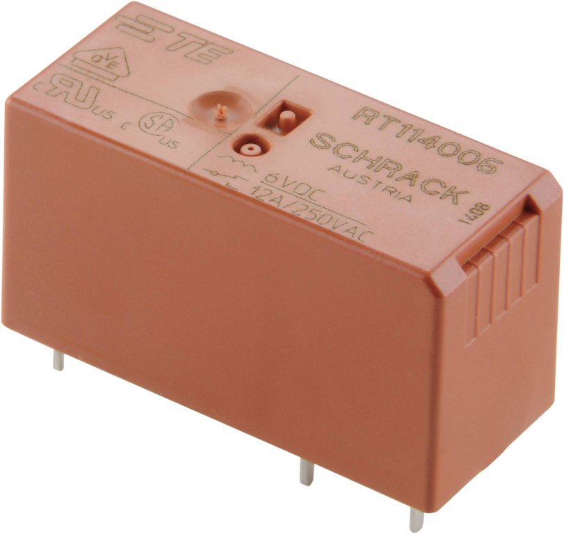 TE Connectivity RT424006 relej za štampanu pločicu 6 V/DC 2 CO kontakt
