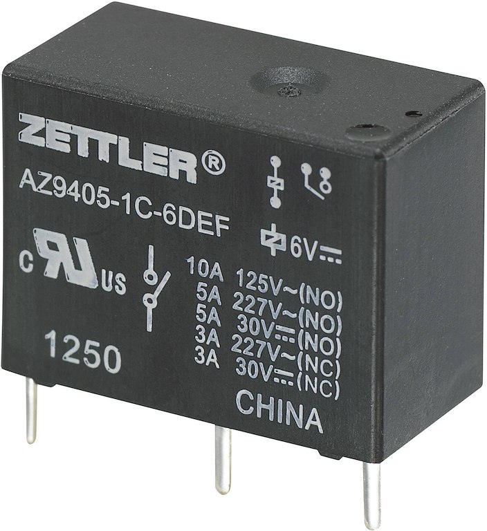 Zettler AZ9405-1C-12DEF relej za štampanu pločicu 12 V/DC 1 CO kontakt