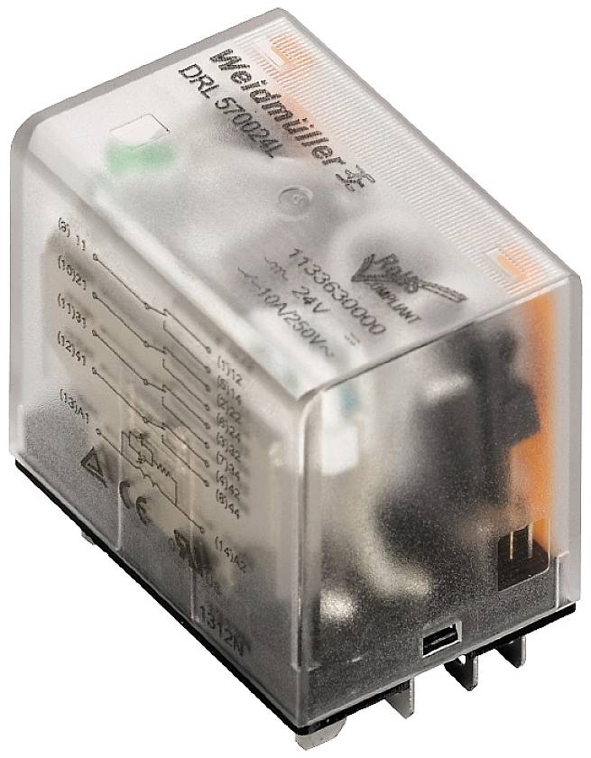 Weidmüller DRL573012L utični relej 12 V/DC 4 CO kontakt (pak. 10 kom)