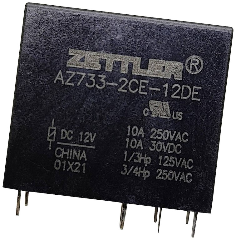 Zettler AZ733-2CE-9DE relej za štampanu pločicu 9 V/DC 2 CO kontakt
