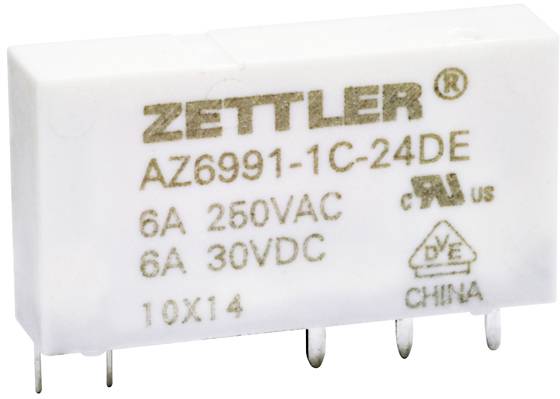 Zettler AZ6991-1C-12DA relej za štampanu pločicu 12 V/DC 1 CO kontakt
