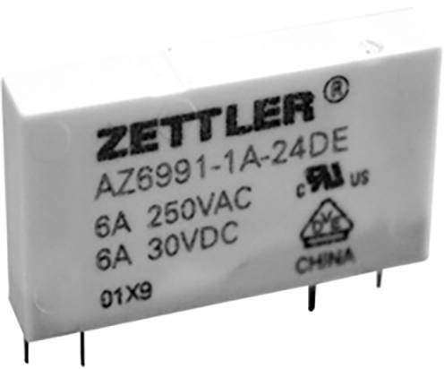 Zettler AZ6991-1A-24DE relej za štampanu pločicu 24 V/DC 1 NO kontakt