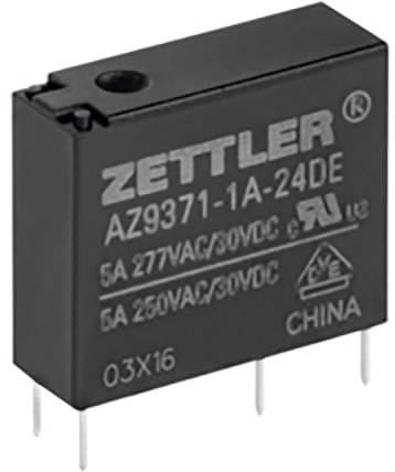 Zettler AZ9371-1A-5DE relej za štampanu pločicu 5 V/DC 1 NO kontakt