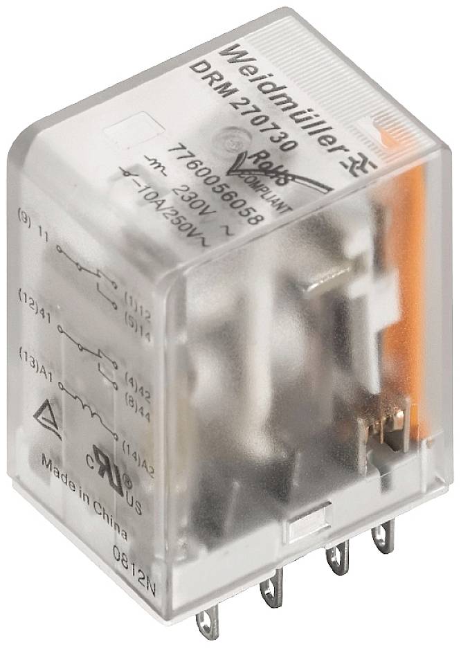 Weidmüller DRM570730L AU utični relej 230 V/AC 4 CO kontakt (pak. 20 kom)